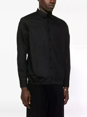 LES HOMMES Button-down Elasticated-hem Shirt