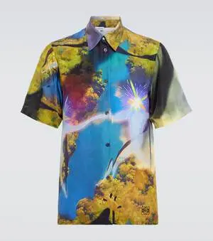 Loewe X Howl's Moving Castle Printed Silk-blend Shirt - Multicoloured