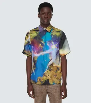 Loewe X Howl's Moving Castle Printed Silk-blend Shirt - Multicoloured
