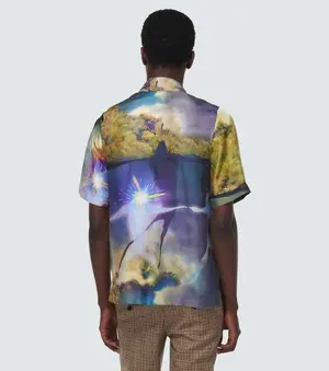 Loewe X Howl's Moving Castle Printed Silk-blend Shirt - Multicoloured