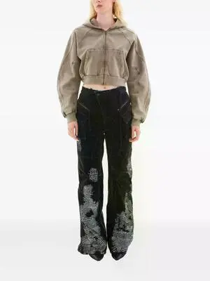 Ottolinger Snake-effect Wide-leg Jeans
