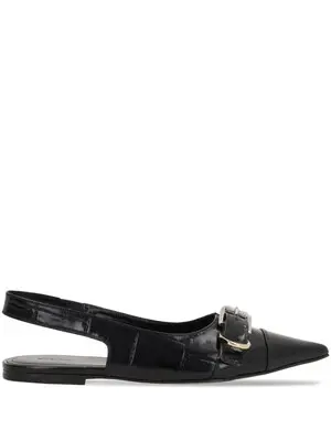 Givenchy Voyou Leather Slingback Ballerinas - Black