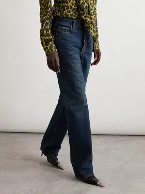 Saint Laurent Nico Mid-rise Straight-leg Jeans