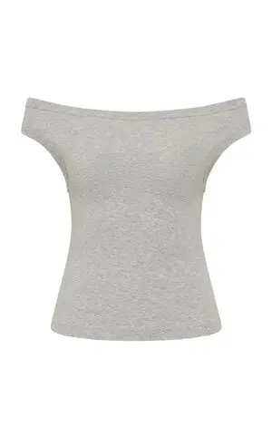 ST. AGNI Off-the-shoulder Top - Grey