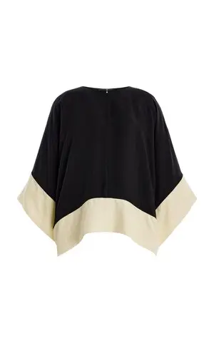 BY MALENE BIRGER Color Blocked Top Black,white