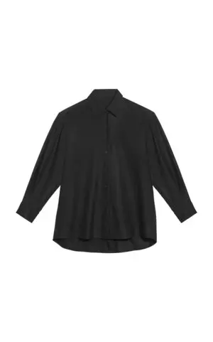 Oriane 1986 Wool-blend Button-down Shirt - Black