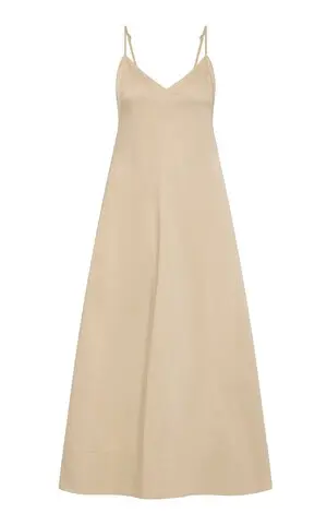 ST. AGNI Structured Cotton Midi Dress