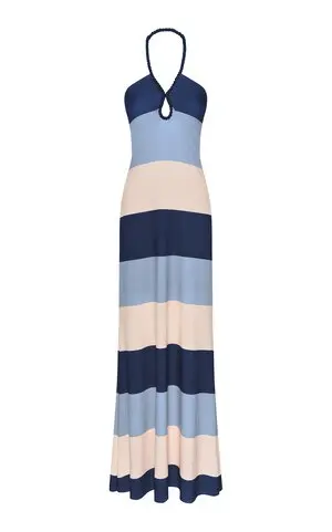 ANDRES OTALORA Costa Jonica Striped Maxi Dress - Print
