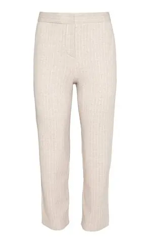 Oriane 1986 Striped Straight-leg Trousers - Nude