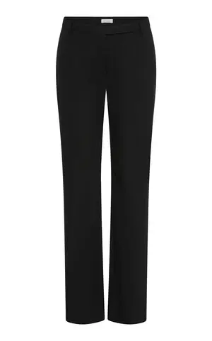 ST. AGNI 90s Low-rise Straight-leg Pants - Black