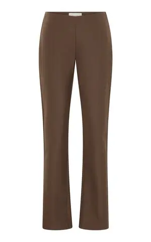ST. AGNI Straight Leg Trousers - Brown