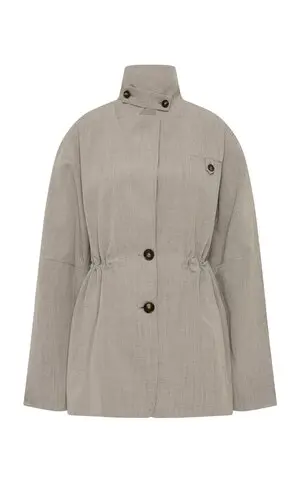 ST. AGNI Cinched Wool-blend Jacket - Grey