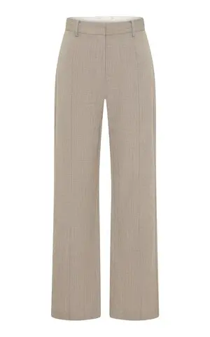ST. AGNI Classic Pintuck Straight-leg Pants - Grey