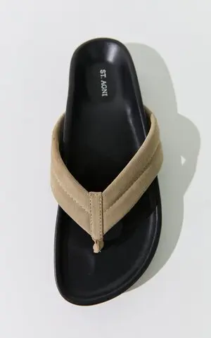 ST. AGNI Suede Thong Slide
