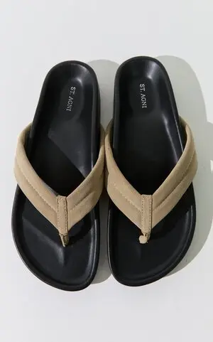 ST. AGNI Suede Thong Slide