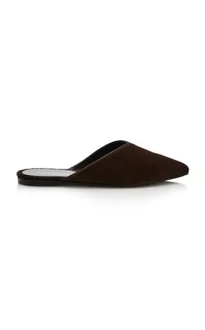 HERBERT LEVINE Home Body Pony Hair Mules - Brown