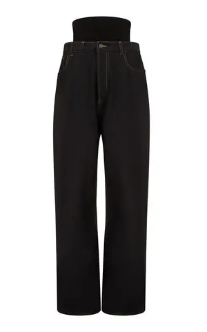 Alaïa Low-rise Straight-leg Jeans - Black
