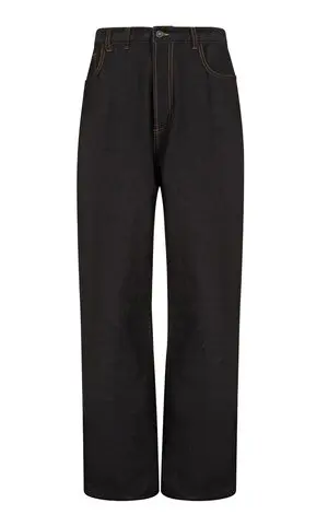 Alaïa Low-rise Straight-leg Jeans - Black
