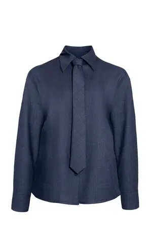 KALLMEYER Wool Shirt-tie Blouse