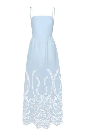 ANDRES OTALORA Andres Otalora 'Y Tu Voz' Embroidered Linen Maxi Dress