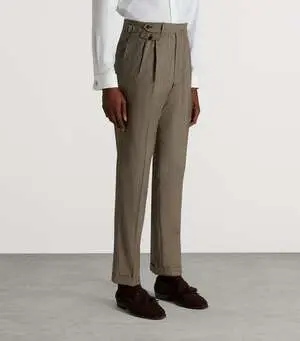 Dunhill Wool Glen Check Trousers
