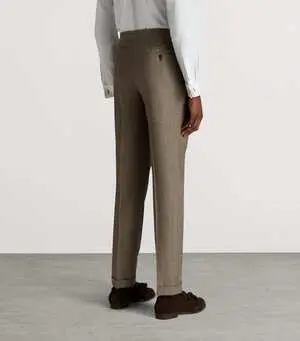 Dunhill Wool Glen Check Trousers