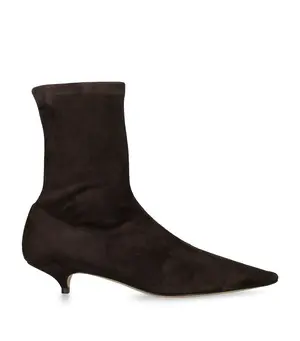 The Row Kitten Heel Booties