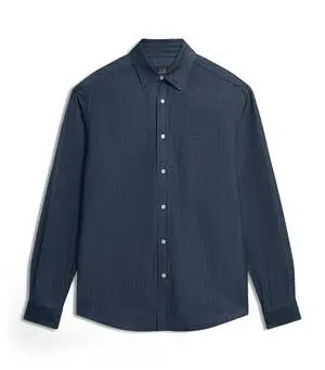 Dunhill Cotton-cashmere Chambray Shirt - Blue
