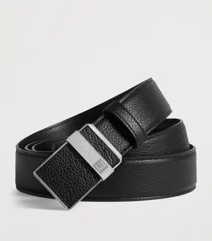 Dunhill Leather Automatic Buckle Belt - Black