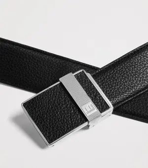 Dunhill Leather Automatic Buckle Belt - Black