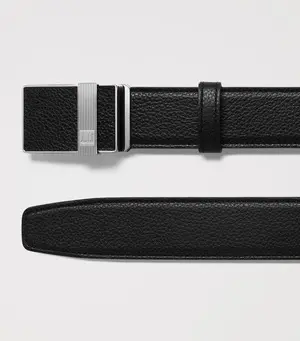 Dunhill Leather Automatic Buckle Belt - Black