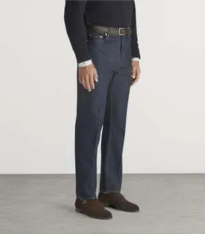 Dunhill Cotton-silk Blend Straight Leg Jeans
