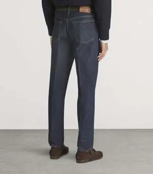 Dunhill Cotton-silk Blend Straight Leg Jeans