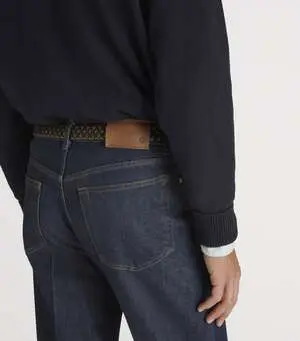 Dunhill Cotton-silk Blend Straight Leg Jeans