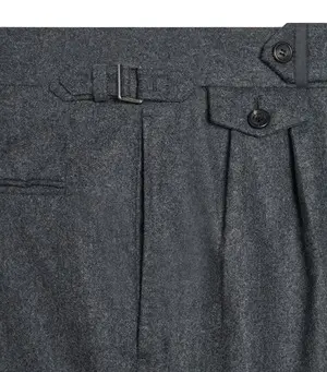 Dunhill Wool-cashmere Flannel Pleated Trousers