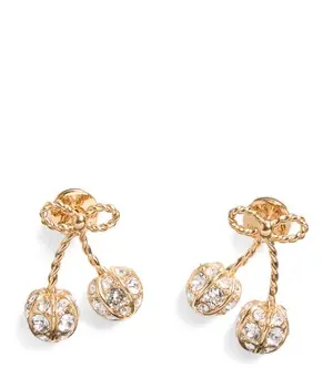 Valentino Garavani Crystal Cherryfic Earrings - Gold
