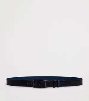 Dunhill Leather Reversible Rounded Roller Buckle Belt
