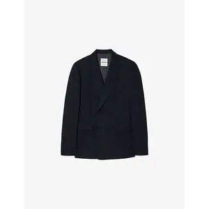 Sandro Regular-fit Double-breasted Wool Suit Jacket