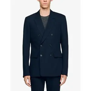 Sandro Regular-fit Double-breasted Wool Suit Jacket