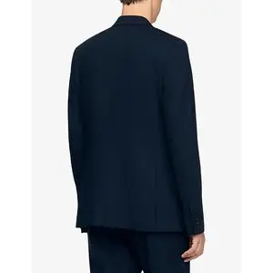 Sandro Regular-fit Double-breasted Wool Suit Jacket