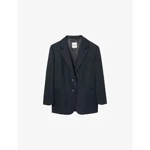 Sandro Rhinestone-embellished Stretch-wool Blazer