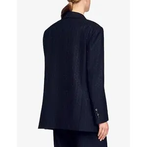 Sandro Rhinestone-embellished Stretch-wool Blazer