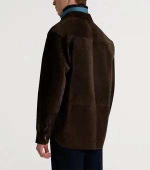 Dunhill Suede Cashmere-lined Overshirt