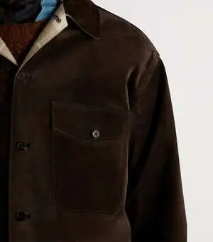 Dunhill Suede Cashmere-lined Overshirt