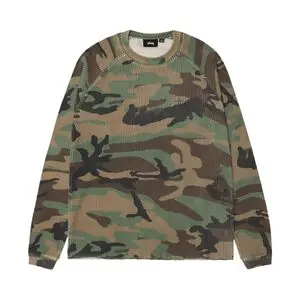 StÜssy Basic Thermal In Woodland Camo