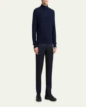 Zegna Triple Stitch Grained Leather Sneakers