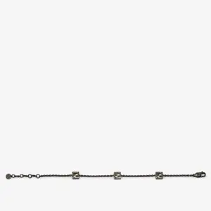 Fendi Ff Cube Chain Bracelet - Silver And Ruthenium