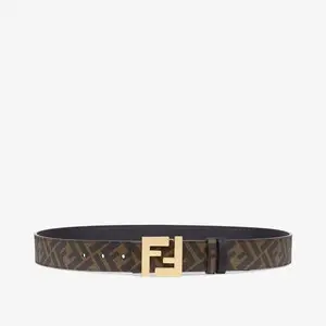 Fendi Ff Squared Reversible Belt - Black