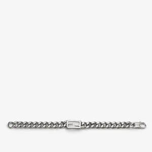 Fendi Ff Baguette Chain Link Bracelet - Silver