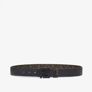 Fendi Reversible Ff Stud Belt - Brown